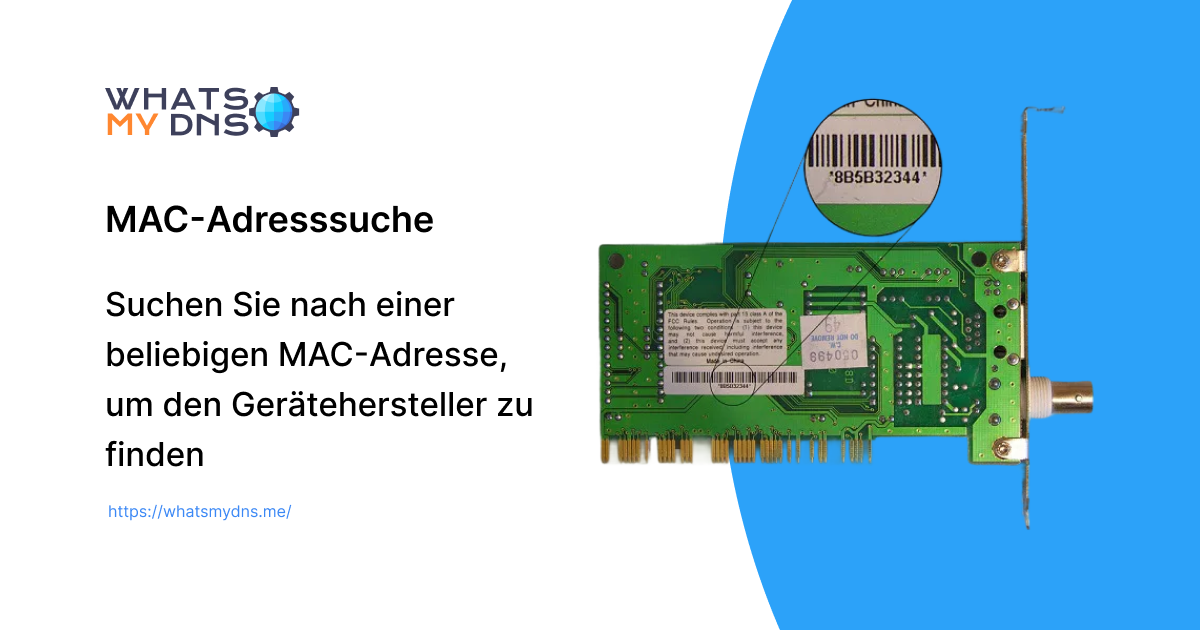 MAC Adresse Finde | Durchführen MAC/OUI/IAB/Hersteller Suche